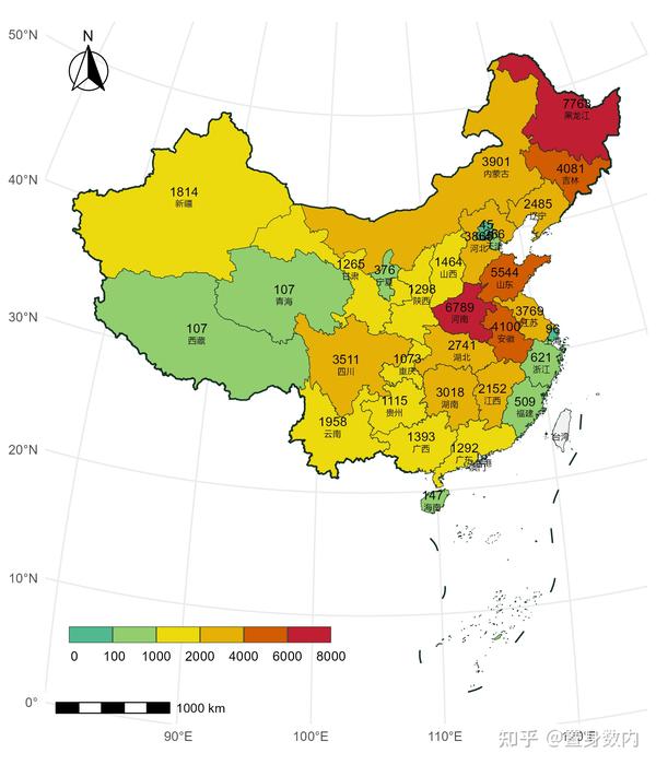 R语言ggplot2绘制规范的中国地图（省市县三级） - 知乎