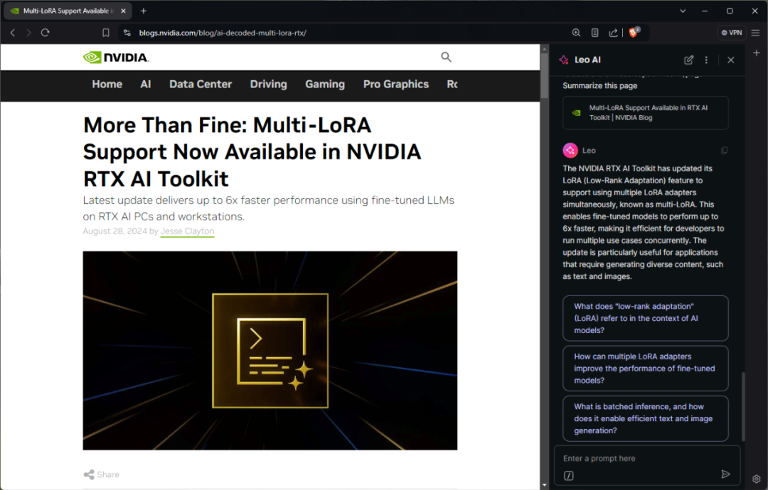 Brave 新世界：Leo AI 和 Ollama 为 Brave 浏览器用户带来 RTX 加速的本地 LLM - 知乎