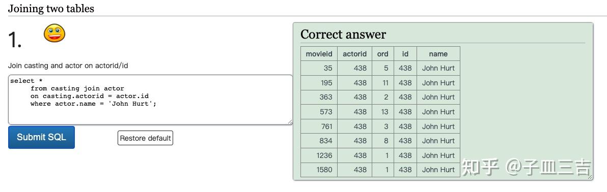SQL ZOO 练习题 —— More Join - 知乎