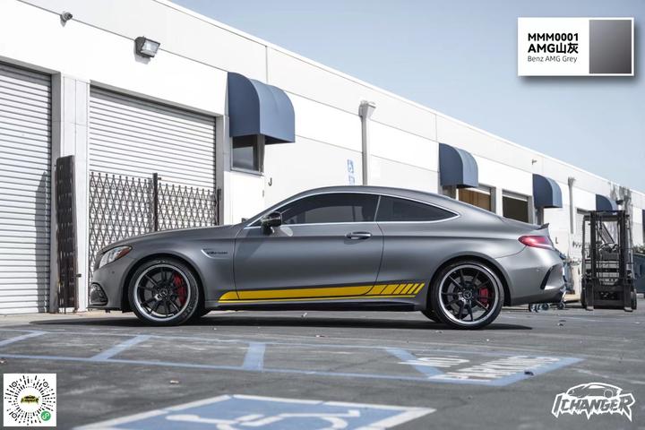 奔驰AMG C63-Ichanger改色膜山灰，突出细节 彰显质感 - 知乎