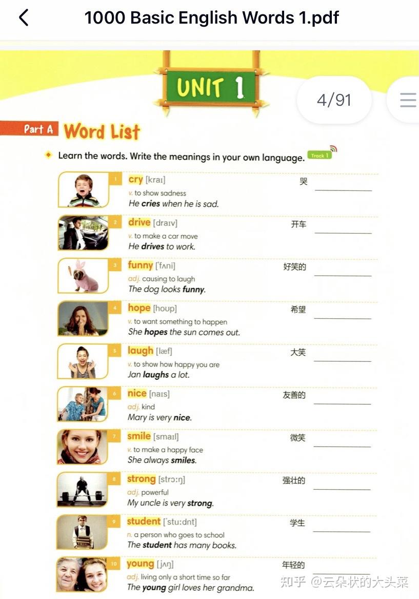 1000 Basic English Words 1 4 1000 Basic English Words 1 4