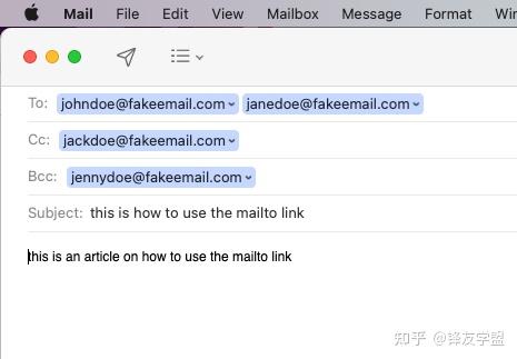 前端教程 | Mailto链接-如何制作HTML电子邮件链接 [示例代码] - 知乎