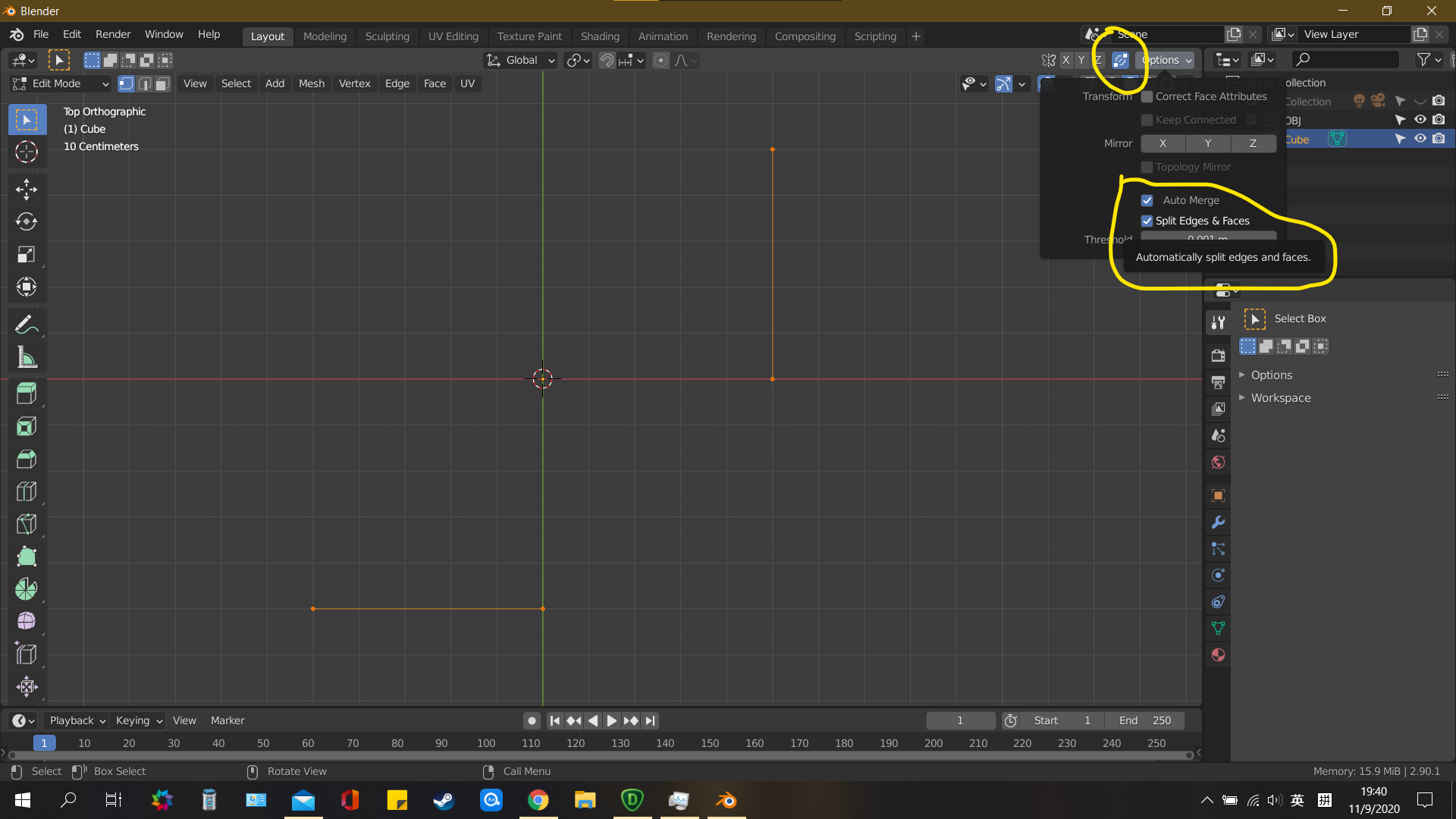 请问在Blender建模中，如何使两条交叉线段的相交处生成点呢？ - 知乎