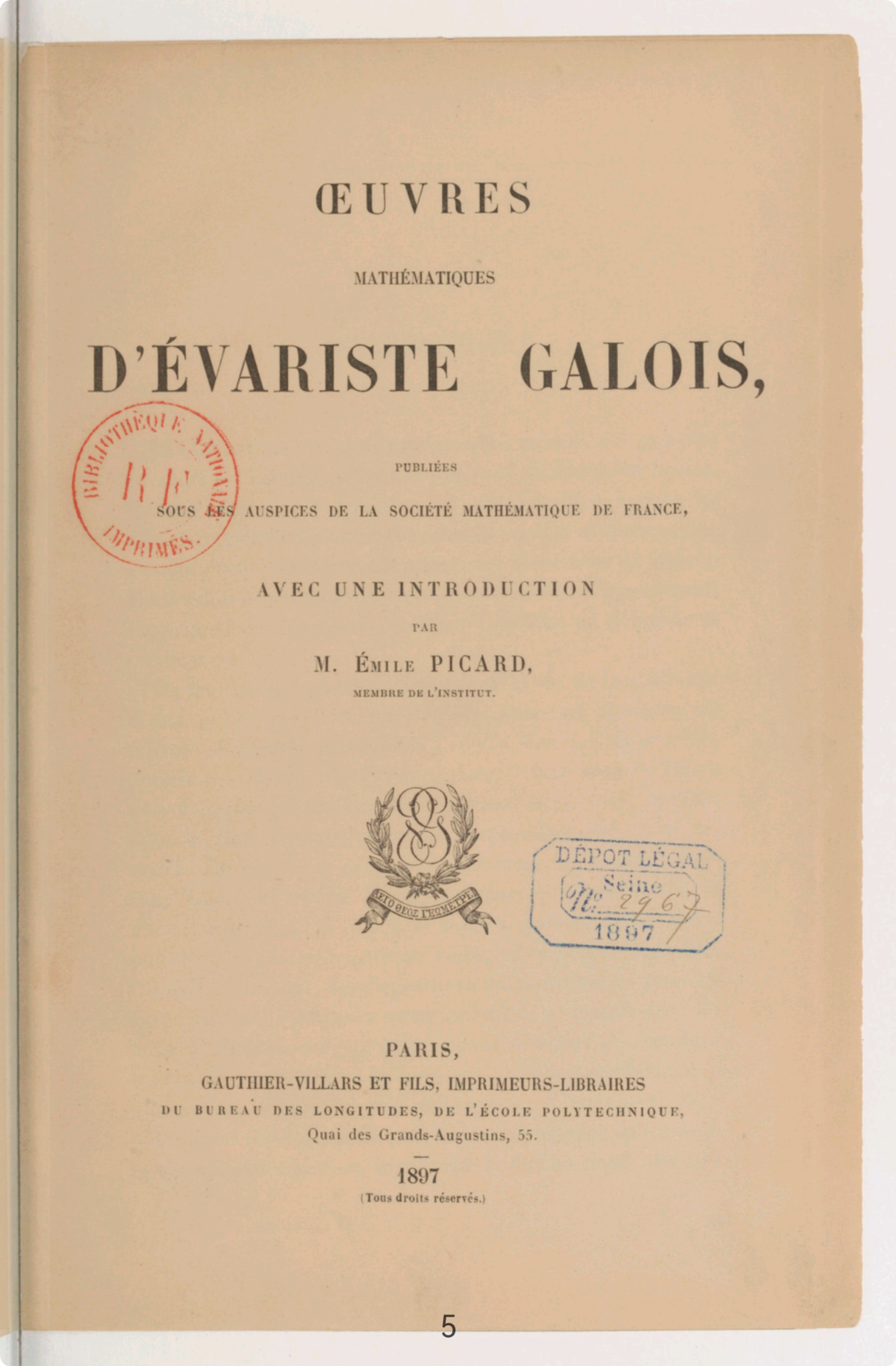 Oeuvres mathématiques d'Évariste Galois - 知乎