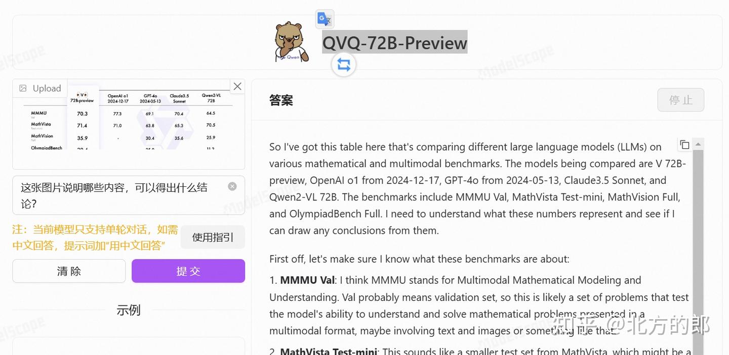 开源、青春版的4o? QWen 刚刚发布了QVQ-72B-Preview，简单的测试与分析 - 知乎