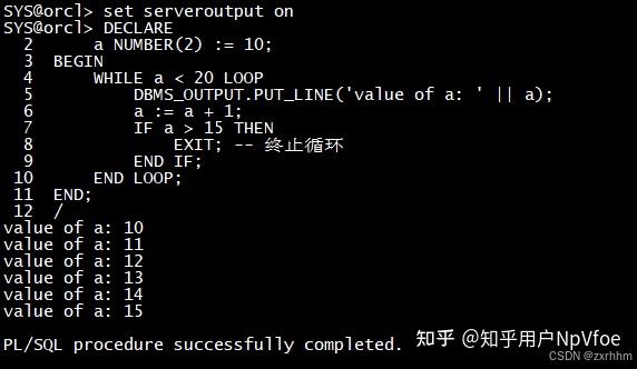 Oracle中EXIT Statement用于终止循环语句的关键字 - 知乎