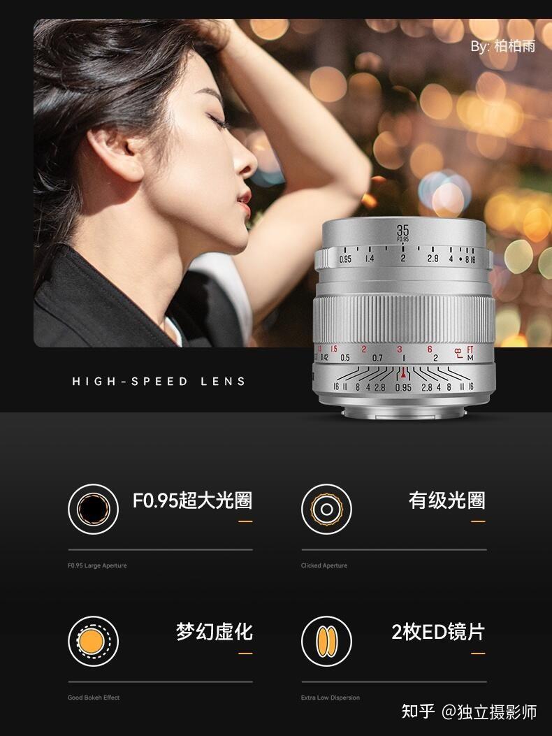 星曜光学新品35mm F0 95富士x卡口镜头银色版发布 知乎