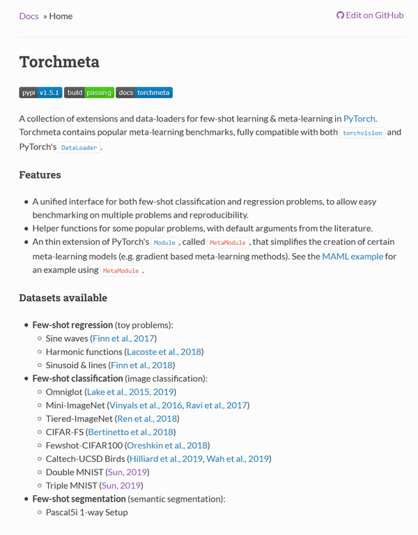 FSL工具 | Torchmeta：PyTorch的元学习和小样本学习库 - 知乎