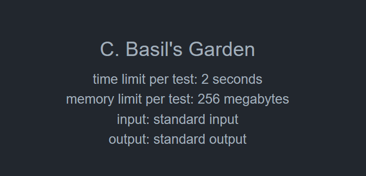 CF1987C——Basil's Garden（2024.7.13） - 知乎