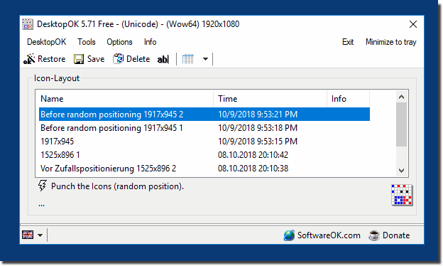 DesktopOK - 保存和恢复 Windows 11、10 等版本桌面图标的位置！ - 知乎
