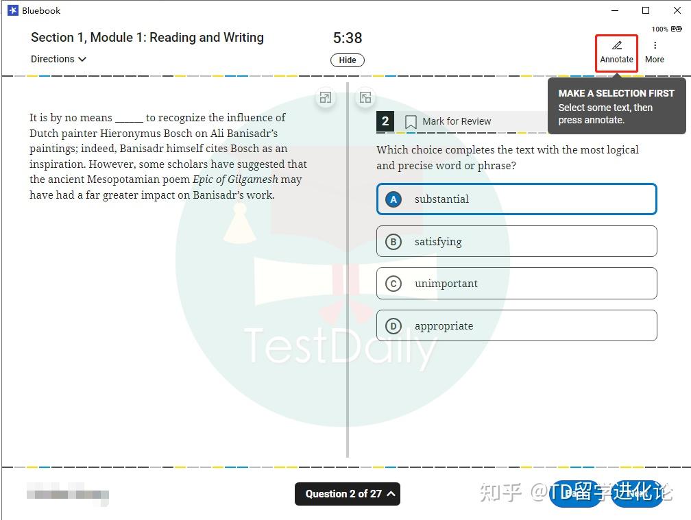 SAT机考的Bluebook怎么操作使用？使用流程功能全测评！2023年8月机考SAT考前必看！ - 知乎