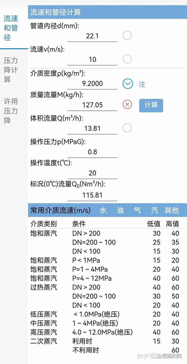 管道流速、工况流量和标况流量 - 知乎