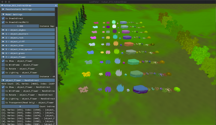 Vulkan学习例子013: vulkan_013_indirectdraw DrawIndirect/MultiDrawIndirect渲染 ...