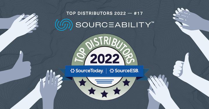 Sourceability荣获2022年SourceToday“全球最佳电子分销商50强”称号！ - 知乎
