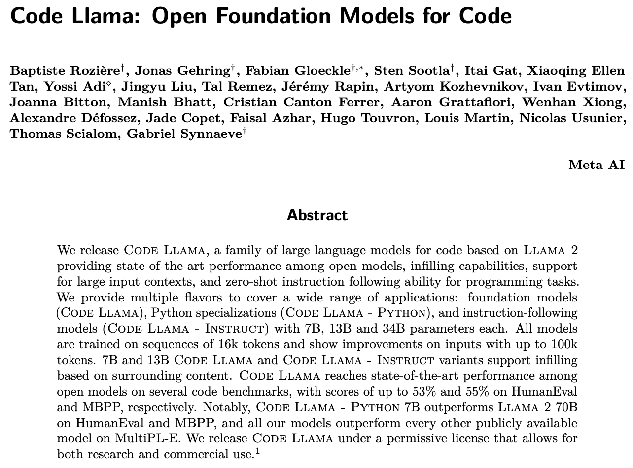 Text-to-SQL小白入门（五）开源代码大模型Code Llama - 知乎