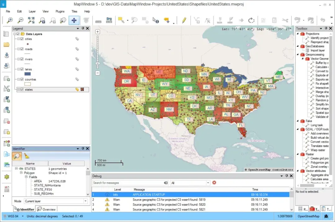 仅几十兆的轻量级开源GIS软件MAPWINDOW - 知乎