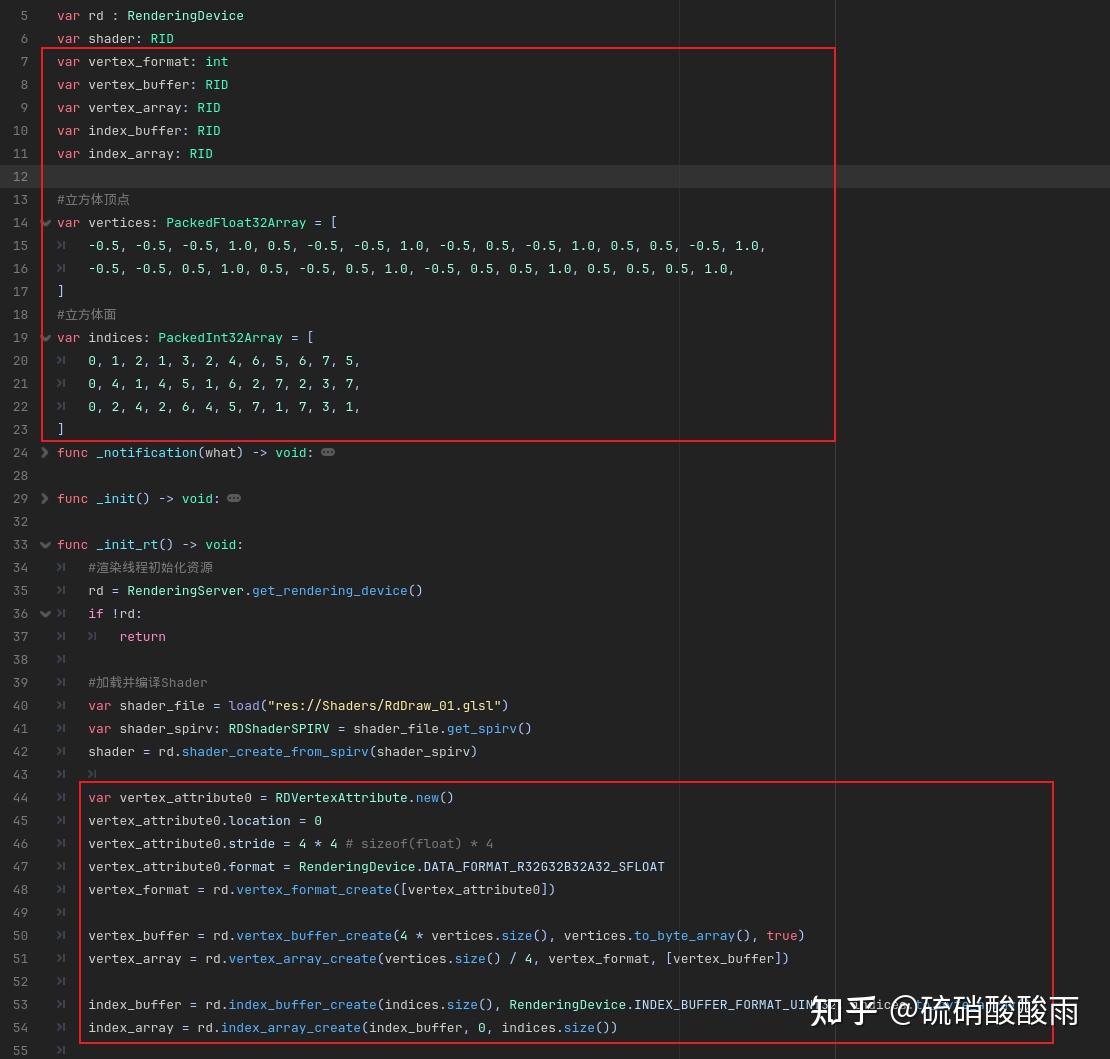 【Godot】使用GDScript直接生成Mesh Draw Command绘制几何体 - 知乎