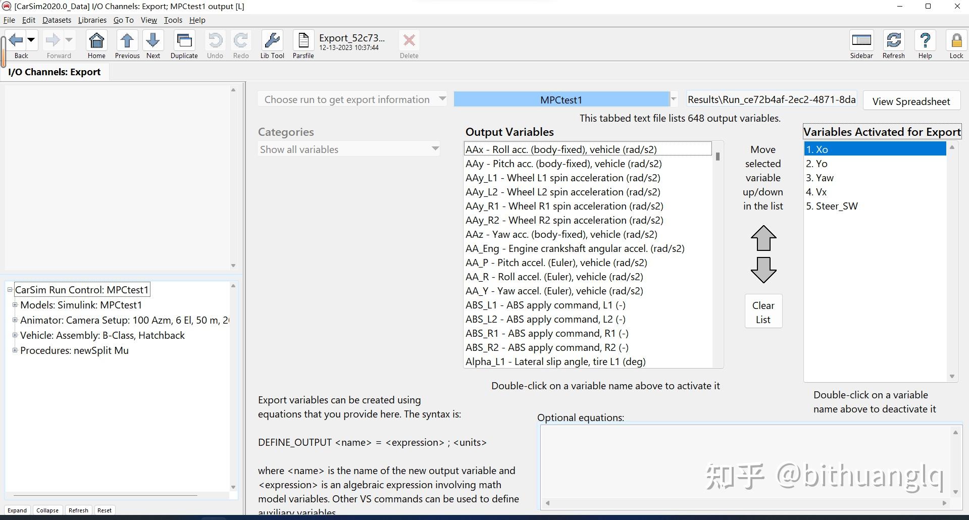 基于CarSim和Simulink的MPC轨迹跟踪示例 - 知乎