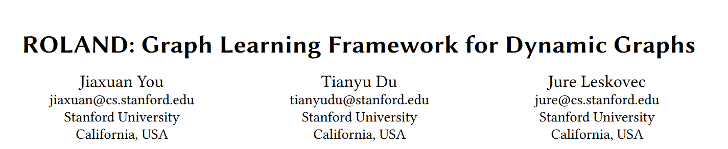 KDD'22 动态图卷积框架 ROLAND: Graph Learning Framework for Dynamic Graphs - 知乎