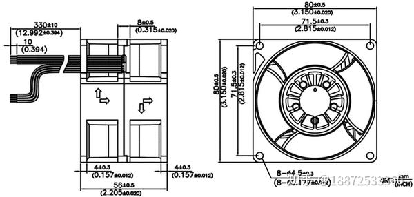 8056风扇: 转速可达 18200+17200 RPM 最大风量 131.5 CFM - 知乎