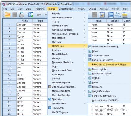 SPSS调节作用之 回归分析 & Hayes's Process Model 1 - 知乎