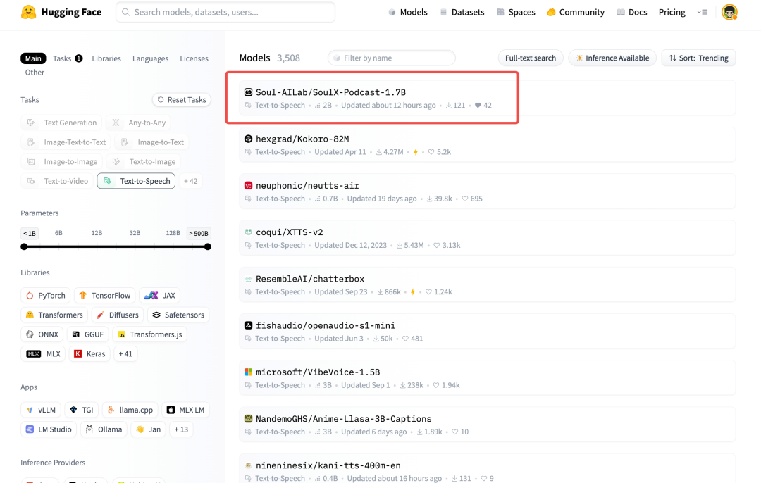 Soul App联合西工大和上交大开源语音合成模型SoulX-Podcast，已登顶Hugging Face TTS趋势榜！ - 知乎