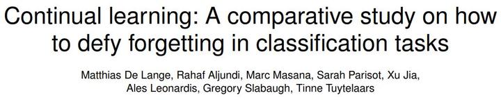 a comparative study on continual learning - 知乎