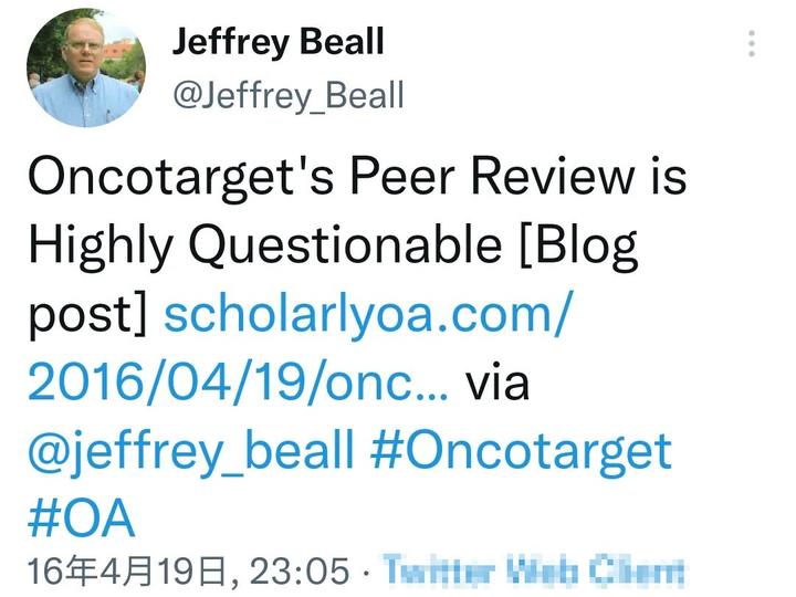 为什么《Oncotarget》会被SCI剔除？ - 知乎