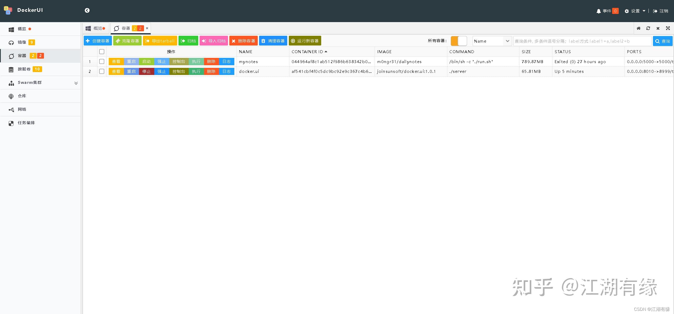 云原生之部署Docker可视化管理工具docker.ui