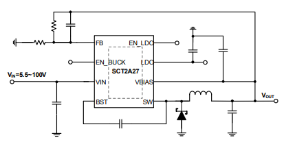 SCT2A27 5.5V-100V Vin，4A峰值电流限制，高效异步降压DCDC转换器，集成200mA LDO - 知乎