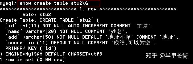 关于mysql数据库中表的操作 知乎