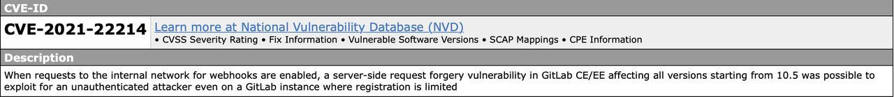 关于CVE-2021-22214 GITLAB SSRF 未授权漏洞你了解多少？ - 知乎