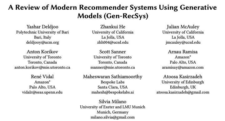 KDD’24 | Gen-RecSys：生成式范式 × 多模态跨界，重塑推荐系统版图 - 知乎