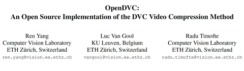 OpenDVC：深度视频压缩方法DVC的开源复现 - 知乎