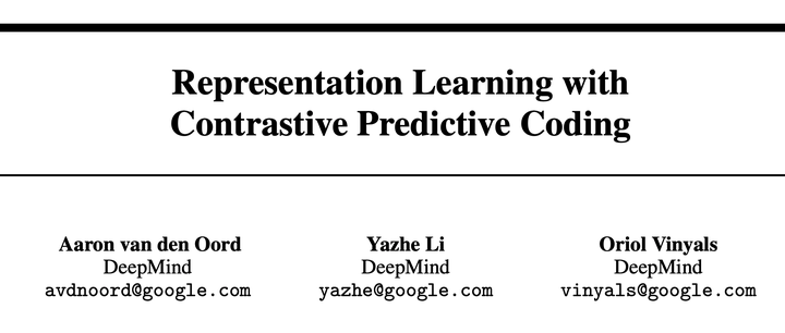 Contrastive Predictive Coding - 知乎