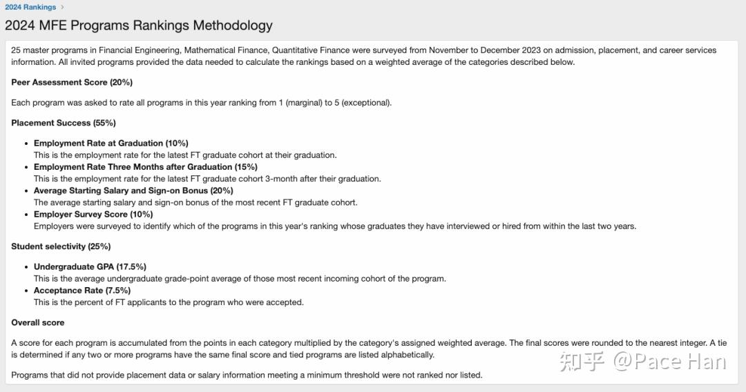 2024 QuantNet排名公布：附Top10详细案例/项目介绍/最新录取形势 - 知乎