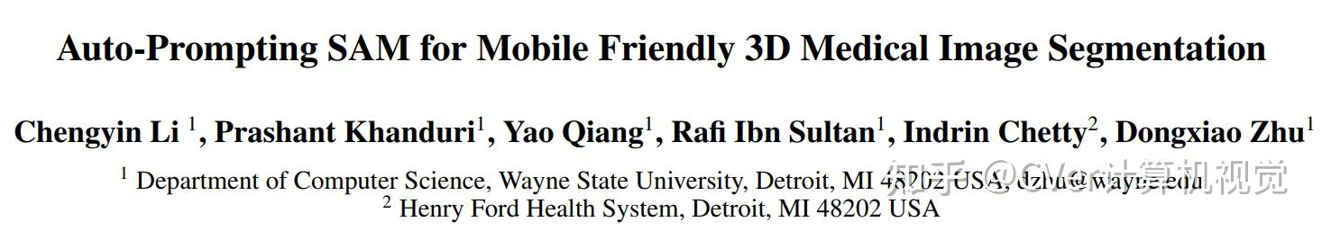 首个！AutoSAM Adapter：自动提示SAM以实现强大的3D医学图像分割 - 知乎