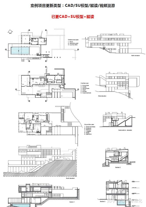 CAD+SU模型+解读 | Richard Neutra 理查德·诺伊特拉：Lovell Health house 洛弗尔健康别墅 - 知乎