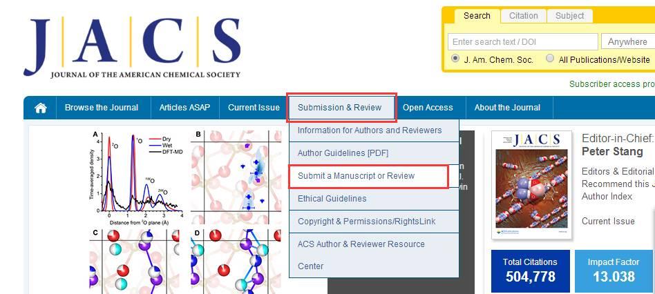 JACS投稿流程 - 投稿经验