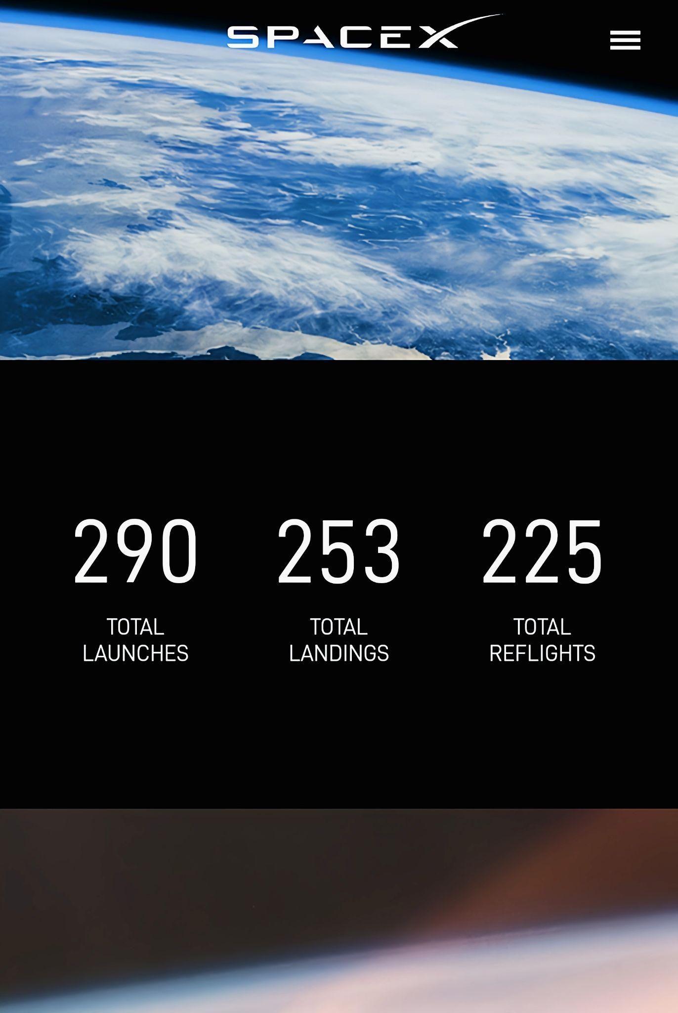 SpaceX官网上这三组数字分别是什么意思？ - 知乎
