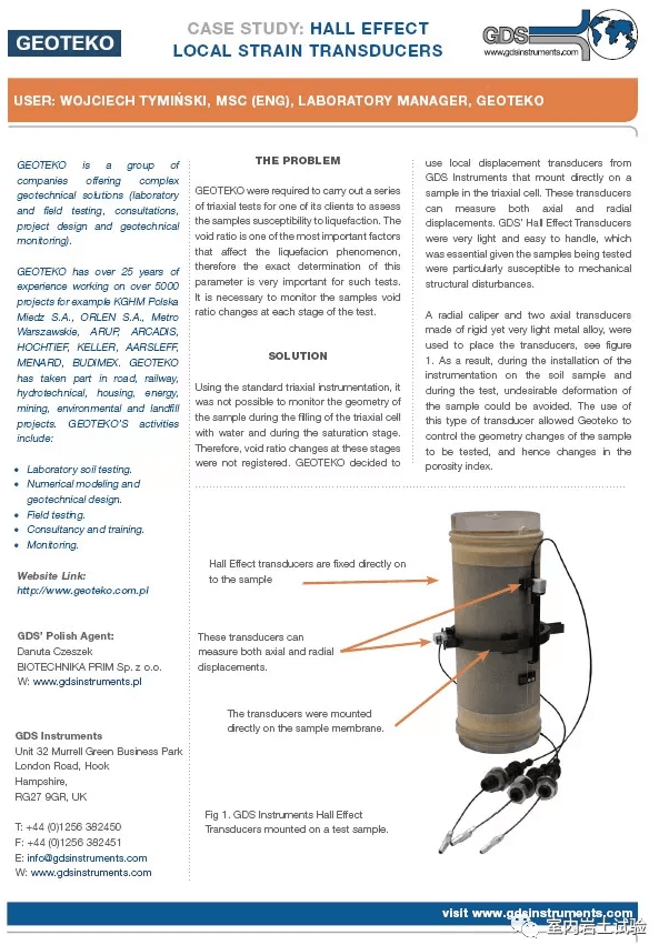 【欧美大地仪器案例】GDS霍尔效应位移传感器案例-波兰GEOTEKO公司 - 知乎