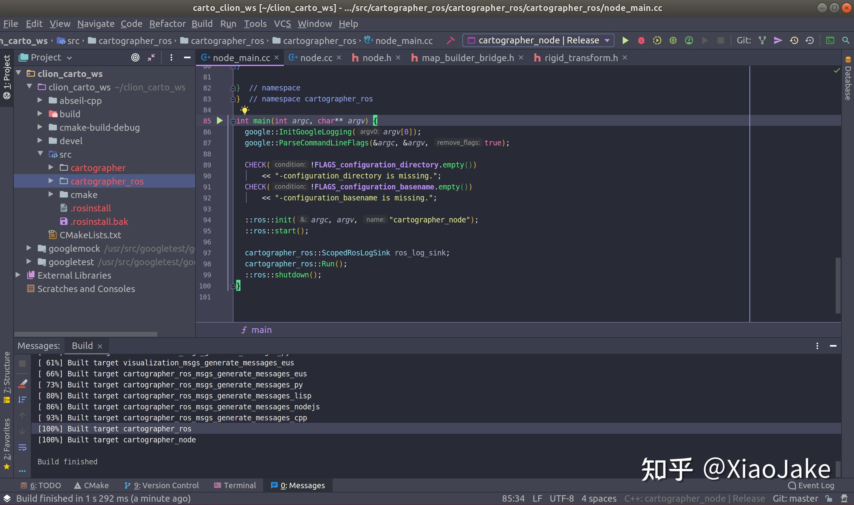 第一篇：clion_carto_ws工作空间搭建方法,解决cartographer代码跳转问题 - 知乎