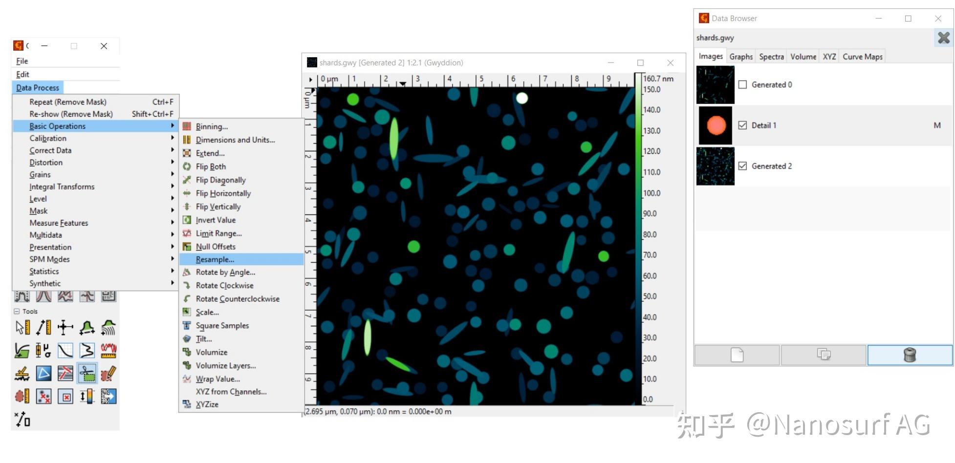 FridayAFM - Gwyddion 颗粒分析 - 知乎