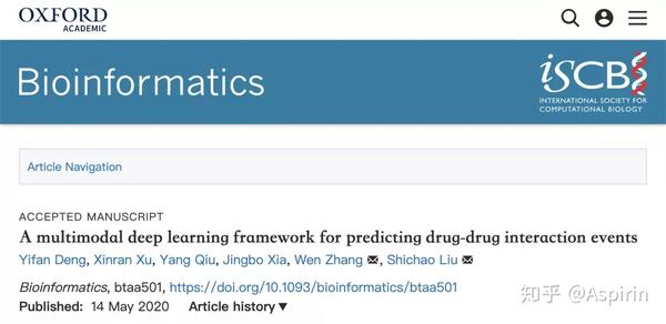 Bioinformatics | 预测药物相互作用的多模式深度学习框架 - 知乎