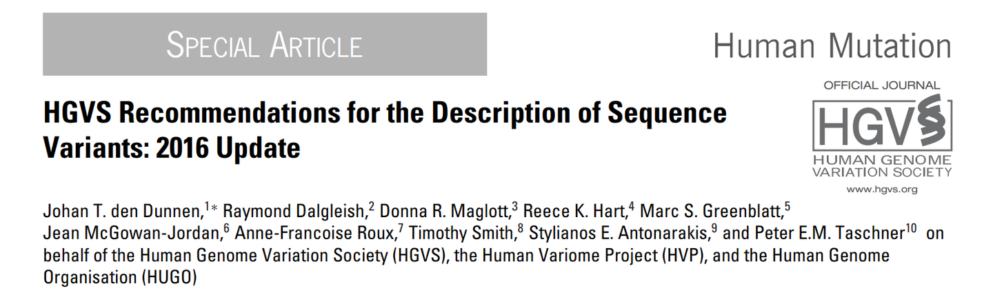 HGVS对序列变异描述的建议：2016更新版 - 知乎