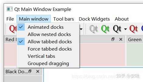 Qt Widgets 之 QDockWidget（停靠窗口） - 知乎