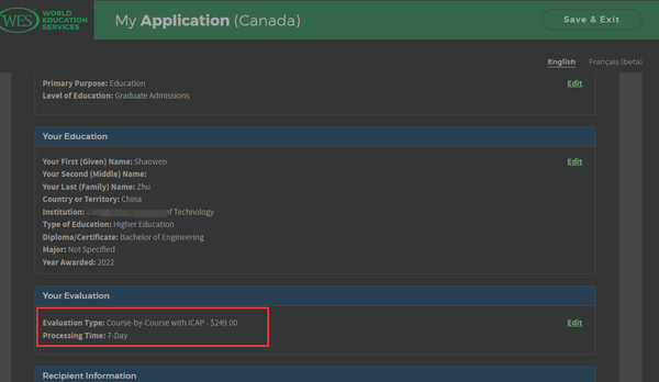 WES 认证记录 加拿大--2022 - 知乎