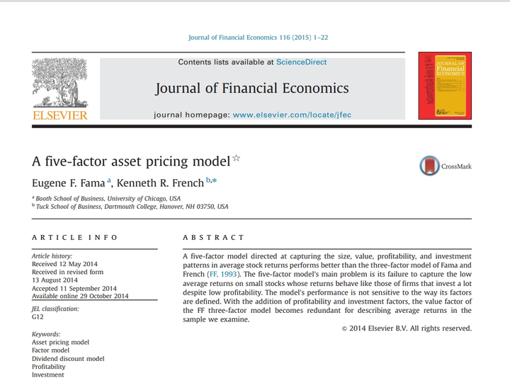 [读书笔记]Fama三因子模型4-A five-factor asset pricing model - 知乎
