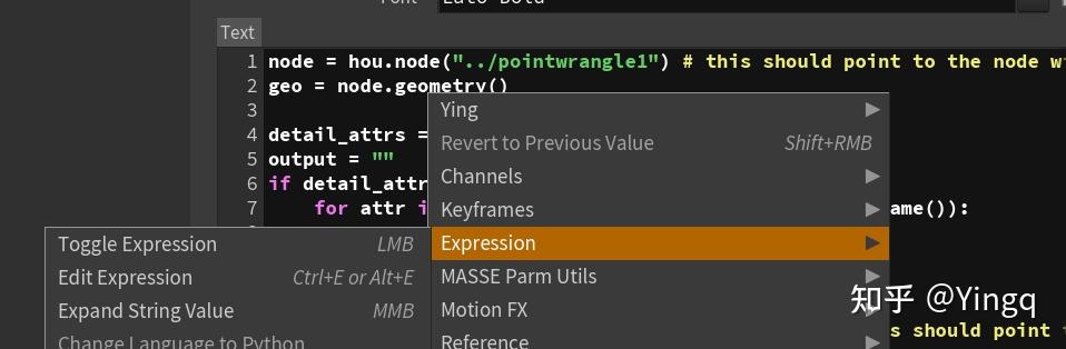 在Houdini节点中写表达式的各种方法 - 知乎