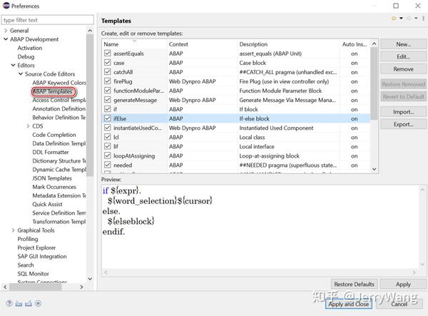 ABAP Development Tool 代码模板和其他一些实用技巧汇总 - 知乎